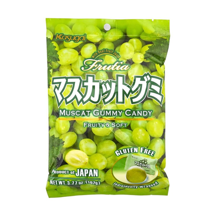 KASUGAI Frutia Muscat Gummy Candy | Muscat Gummy Treats 107g – Paku